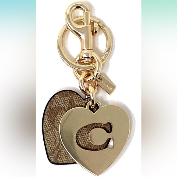 Coach | Accessories | New Coach Signature Hearts Keyring Keychain 9478 ...